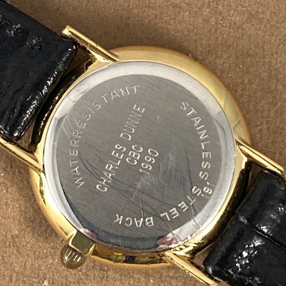 Vintage | Accessories | Vintage Versailles Quartz Watch Black Strap ...